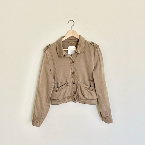 Anthropologie | Jackets & Coats | Anthropologie Hei Hei Cropped Tan ...